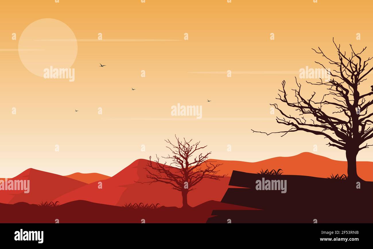 Skyline of silhouetted trees Stock Vector Images - Alamy