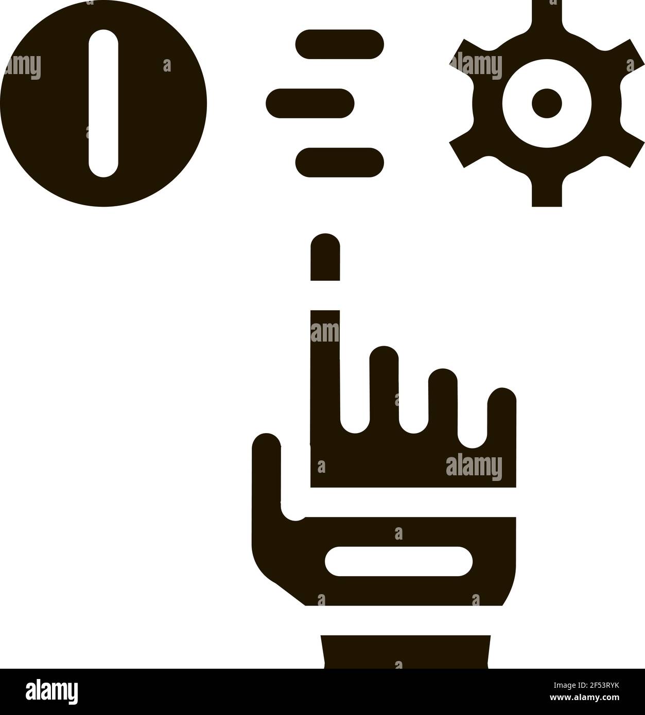 error in automated settings icon Vector Glyph Illustration Stock Vector ...