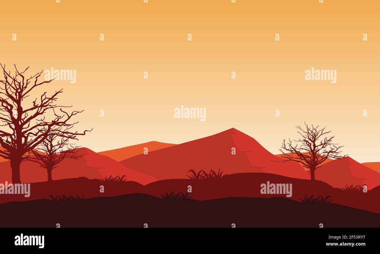 Stunning afternoon sky panoramas with incredible mountain views. Vector ...