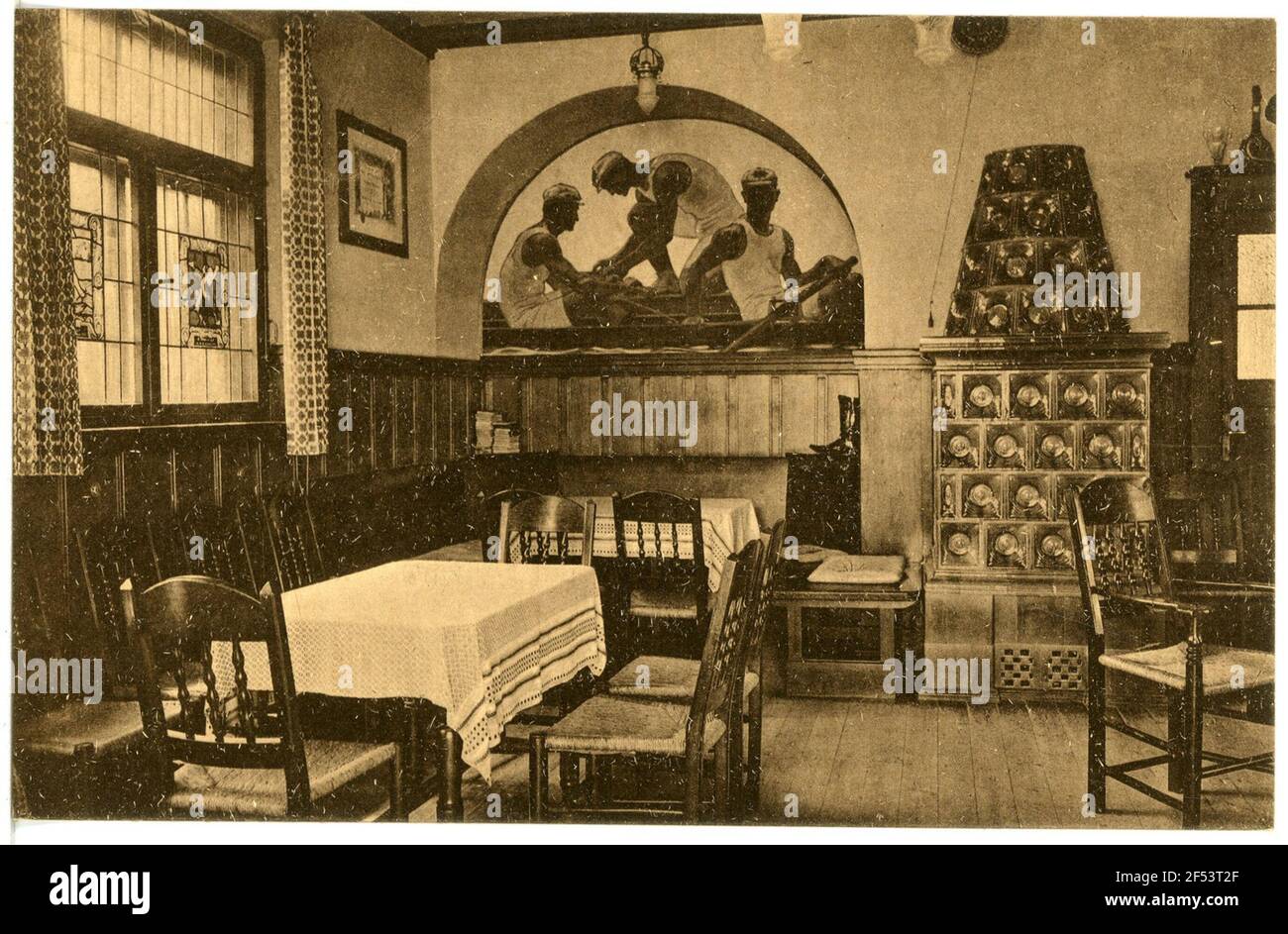 Heart of the rudder club Neptune Meissen. Interior of the Rowing Club ...