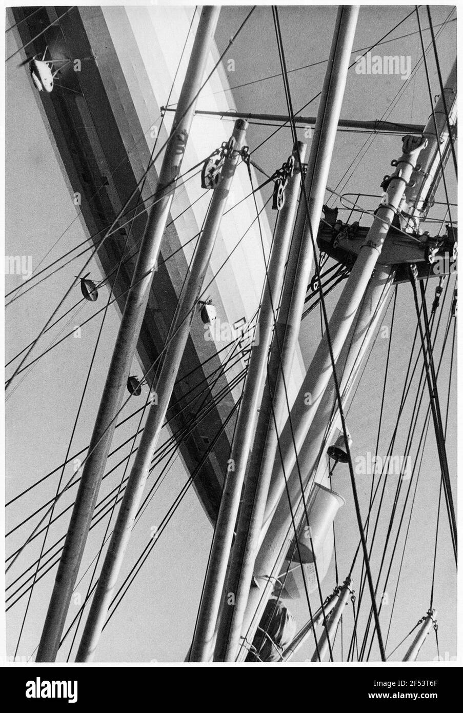 Ship chalk. Main mast of Monte Rosa with Count Zeppelin LZ127 Stock ...