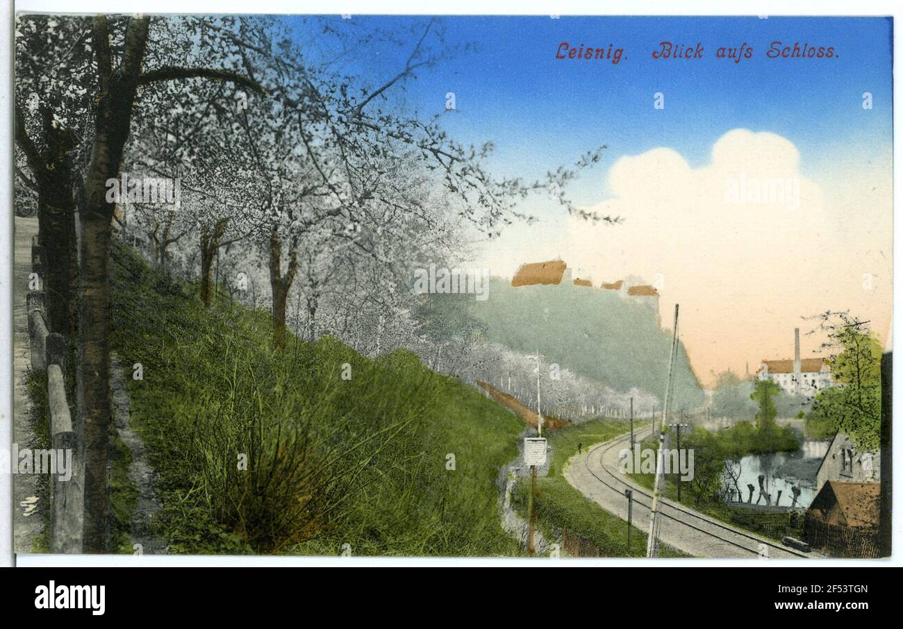 Look at Castle Leisnig. View of Castle Stock Photo - Alamy