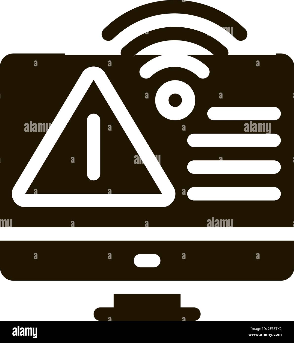 wifi error icon Vector Glyph Illustration Stock Vector Image & Art - Alamy