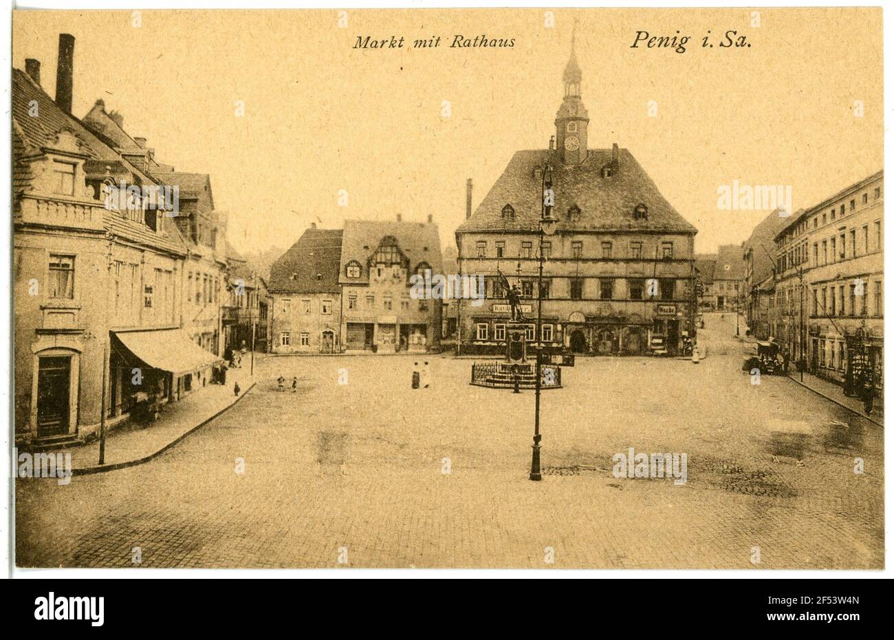 Market with town hall Penig. Market with town hall Stock Photo - Alamy