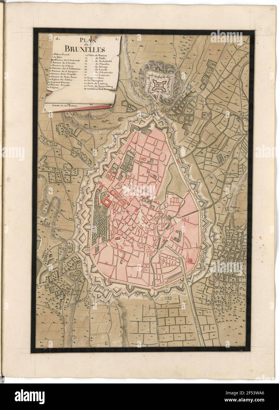 Map of Brussels Stock Photo - Alamy