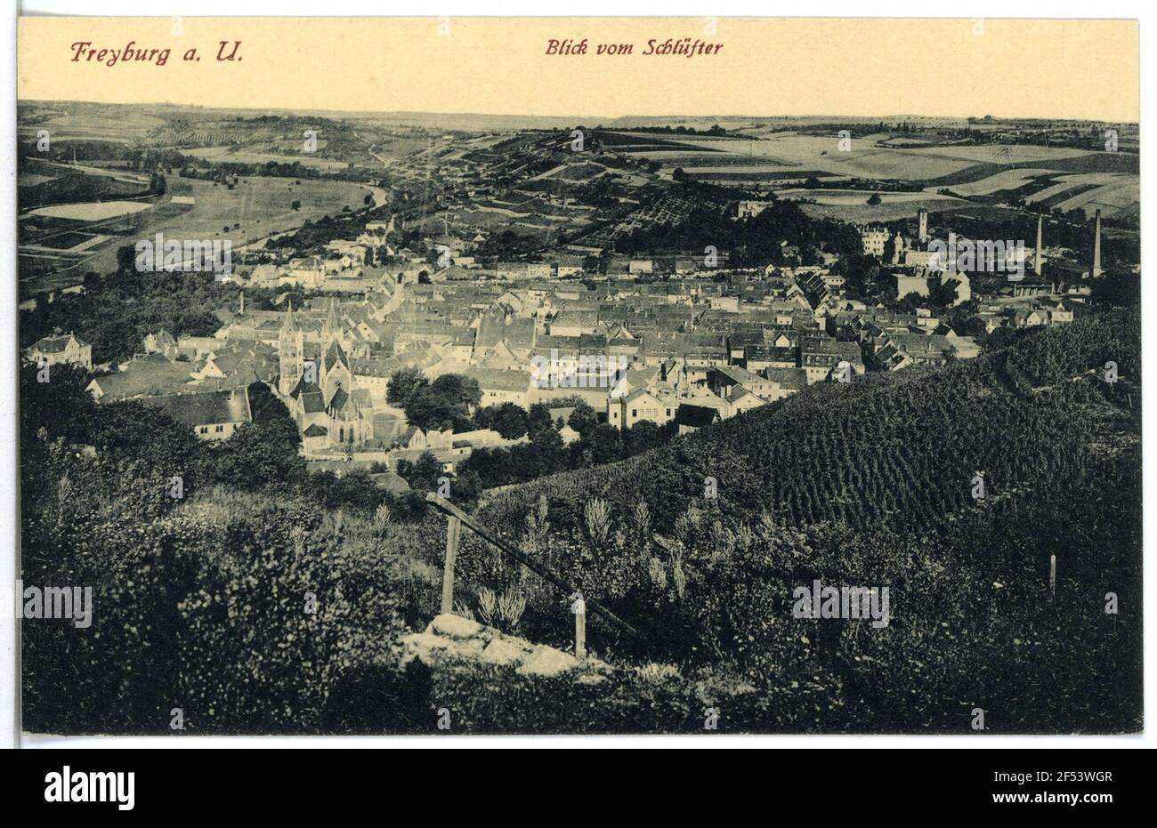 View from the huster on Freyburg Freyburg at the Unstrut. View from the ...