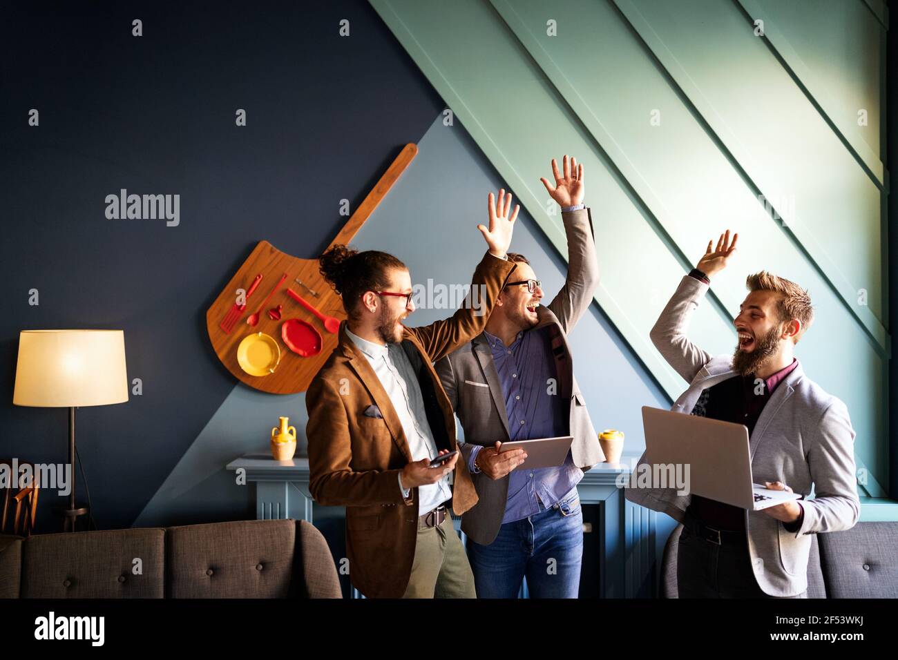 Achieving goals group businesspeople hi-res stock photography and ...