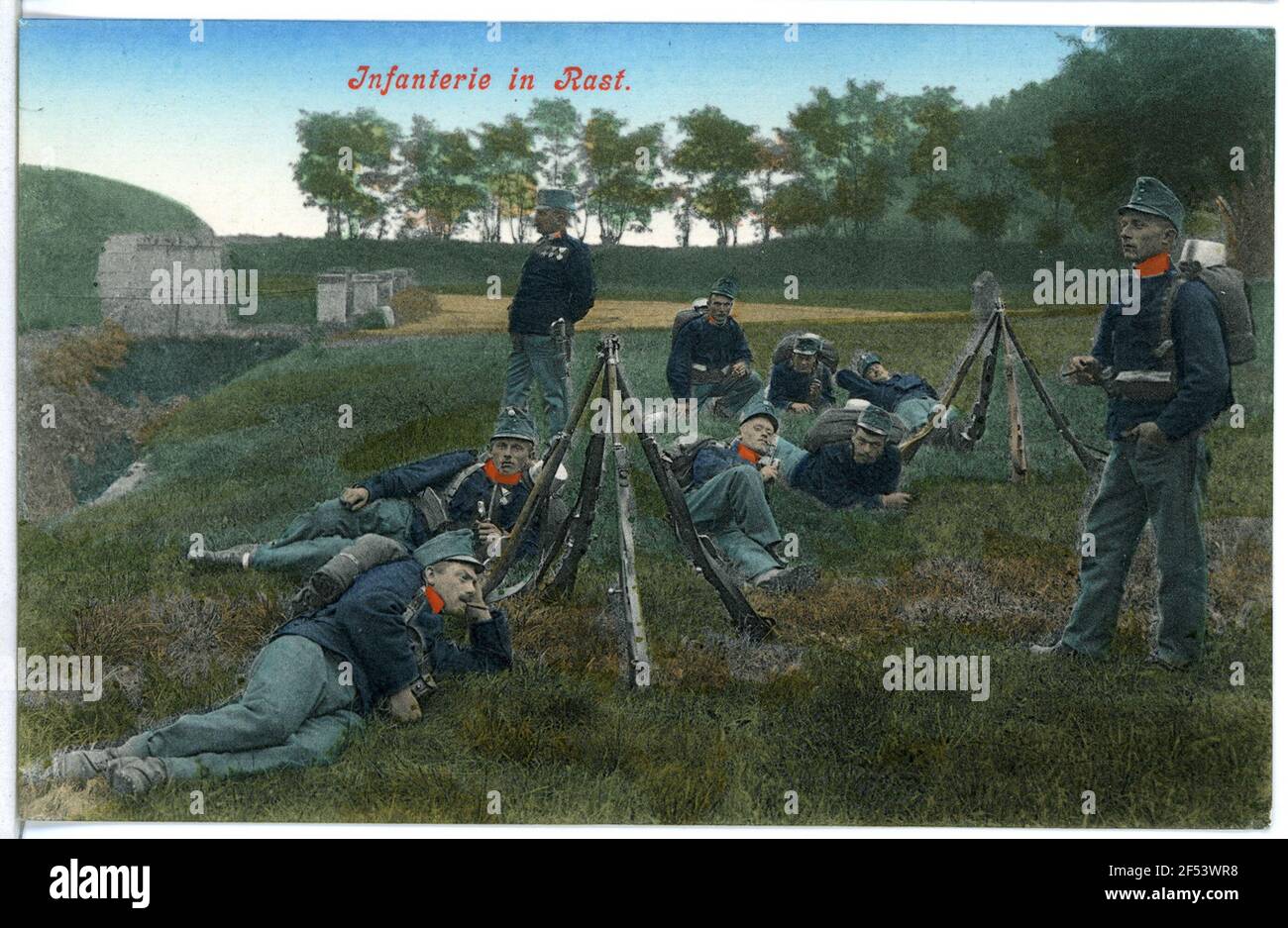 Infantry in detent position Theresienstadt. Infantry in detent position ...