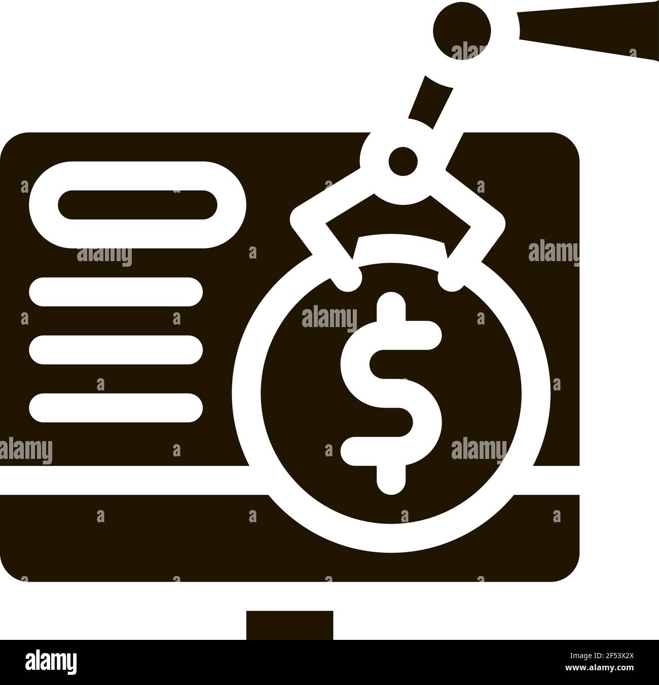 cash withdrawal icon Vector Glyph Illustration Stock Vector Image & Art ...
