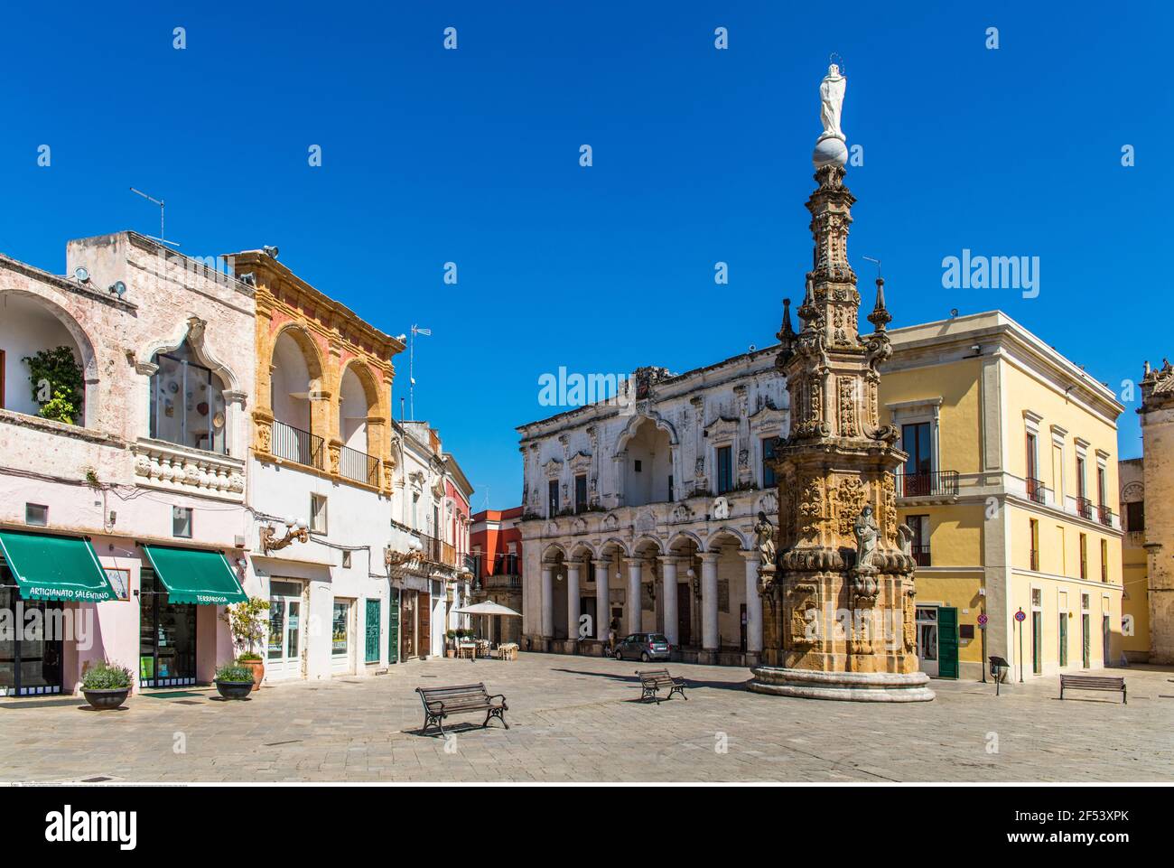 geography / travel, Piazza Salandra with Guglia dell'Immacolata and ...