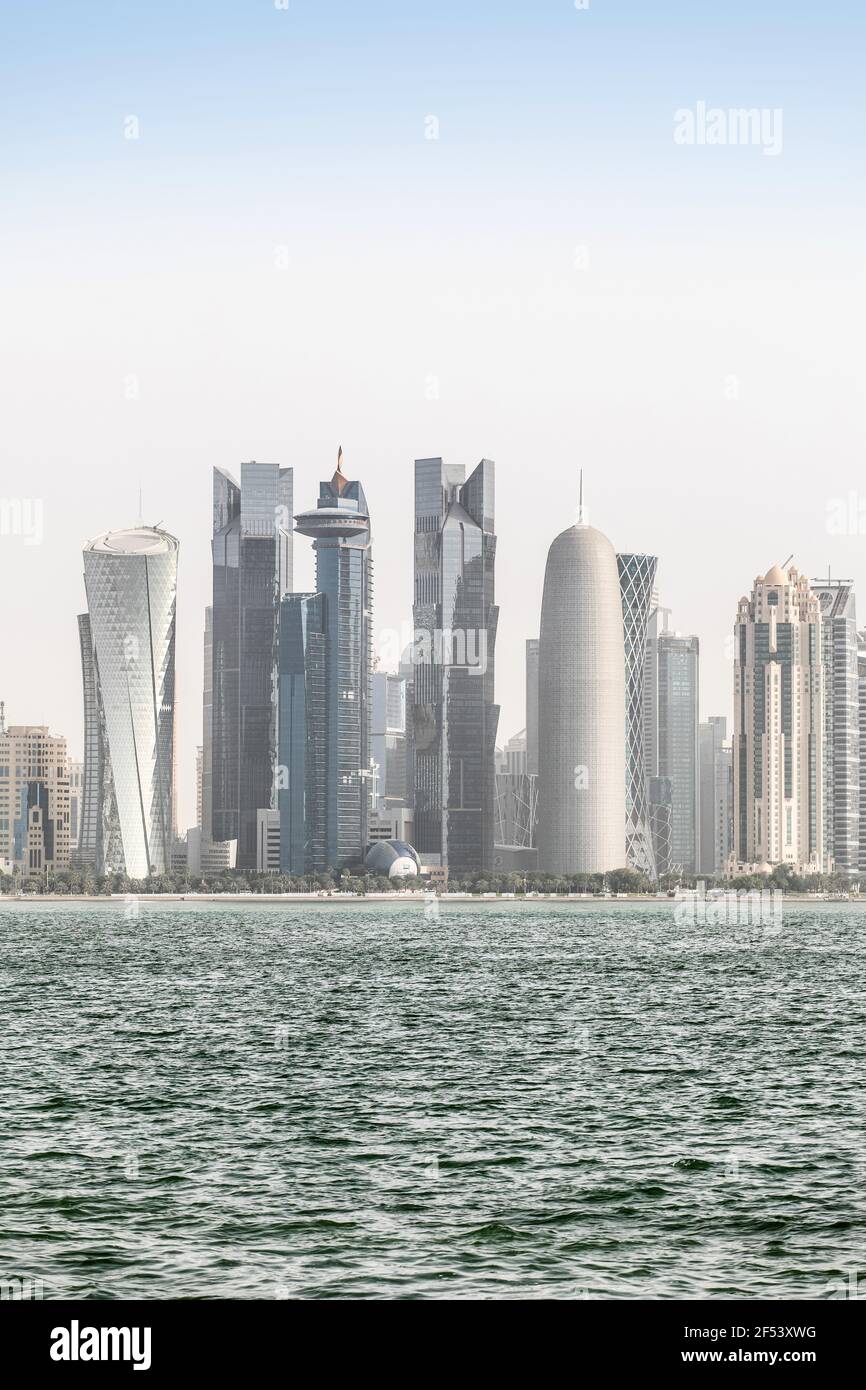 Corniche and Skyline, Doha, Qatar Stock Photo - Alamy