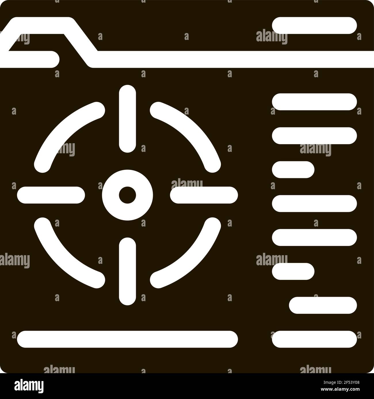 target to specific folder icon Vector Glyph Illustration Stock Vector ...