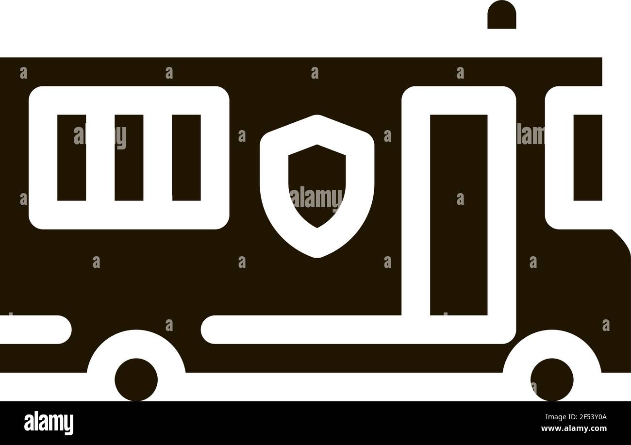 mobile bus icon Vector Glyph Illustration Stock Vector Image & Art - Alamy