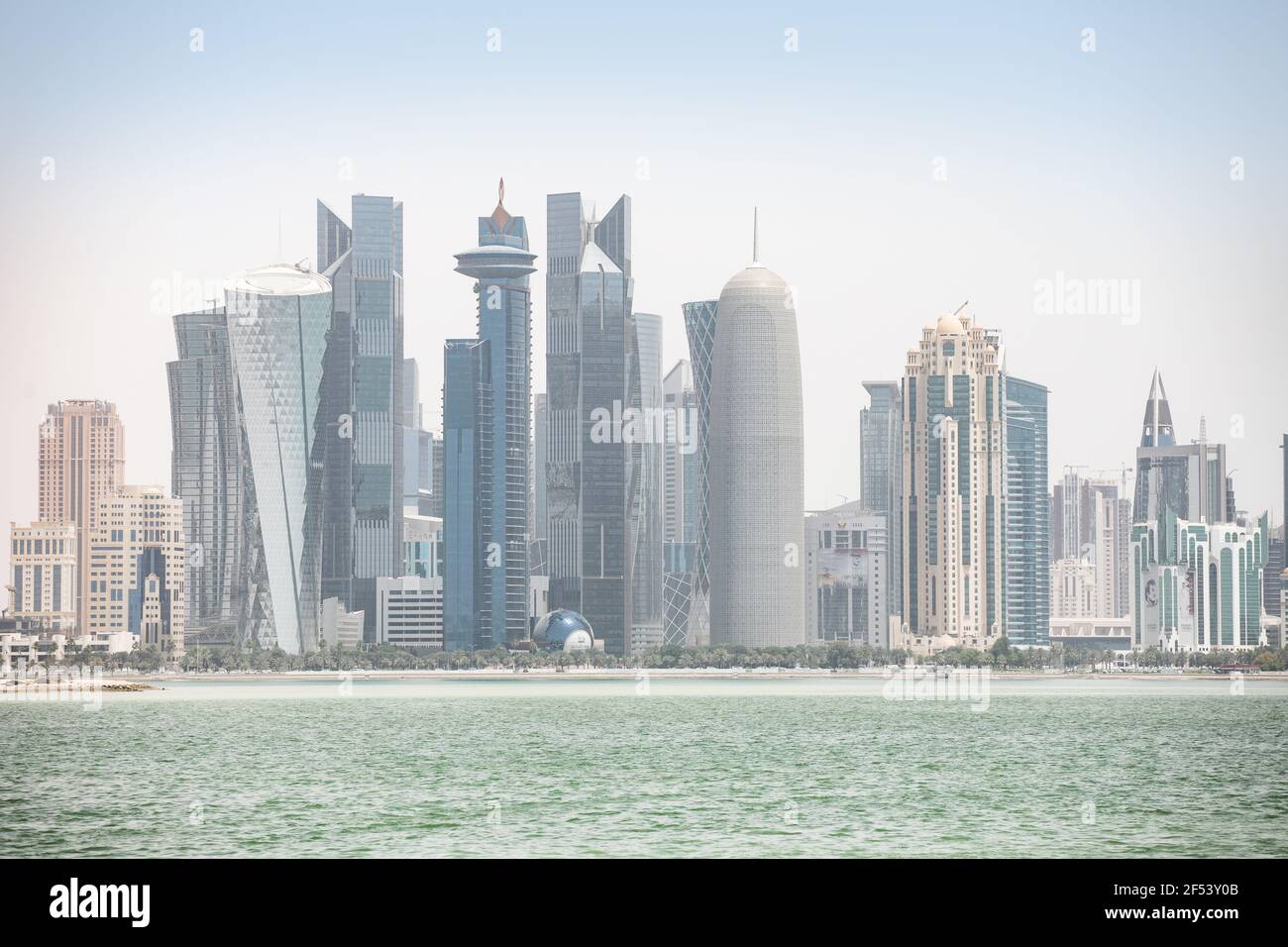 Corniche and Skyline, Doha, Qatar Stock Photo - Alamy