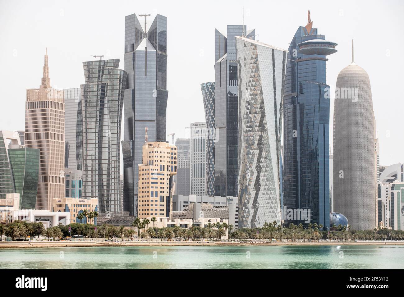 Corniche and Skyline, Doha, Qatar Stock Photo - Alamy