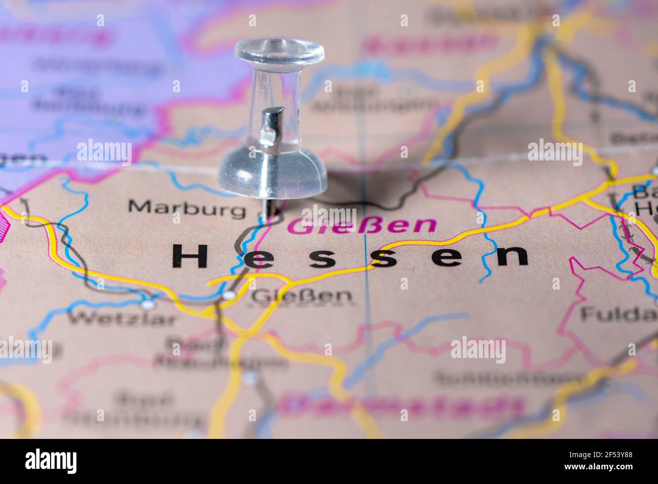 Hessen map hi-res stock photography and images - Alamy
