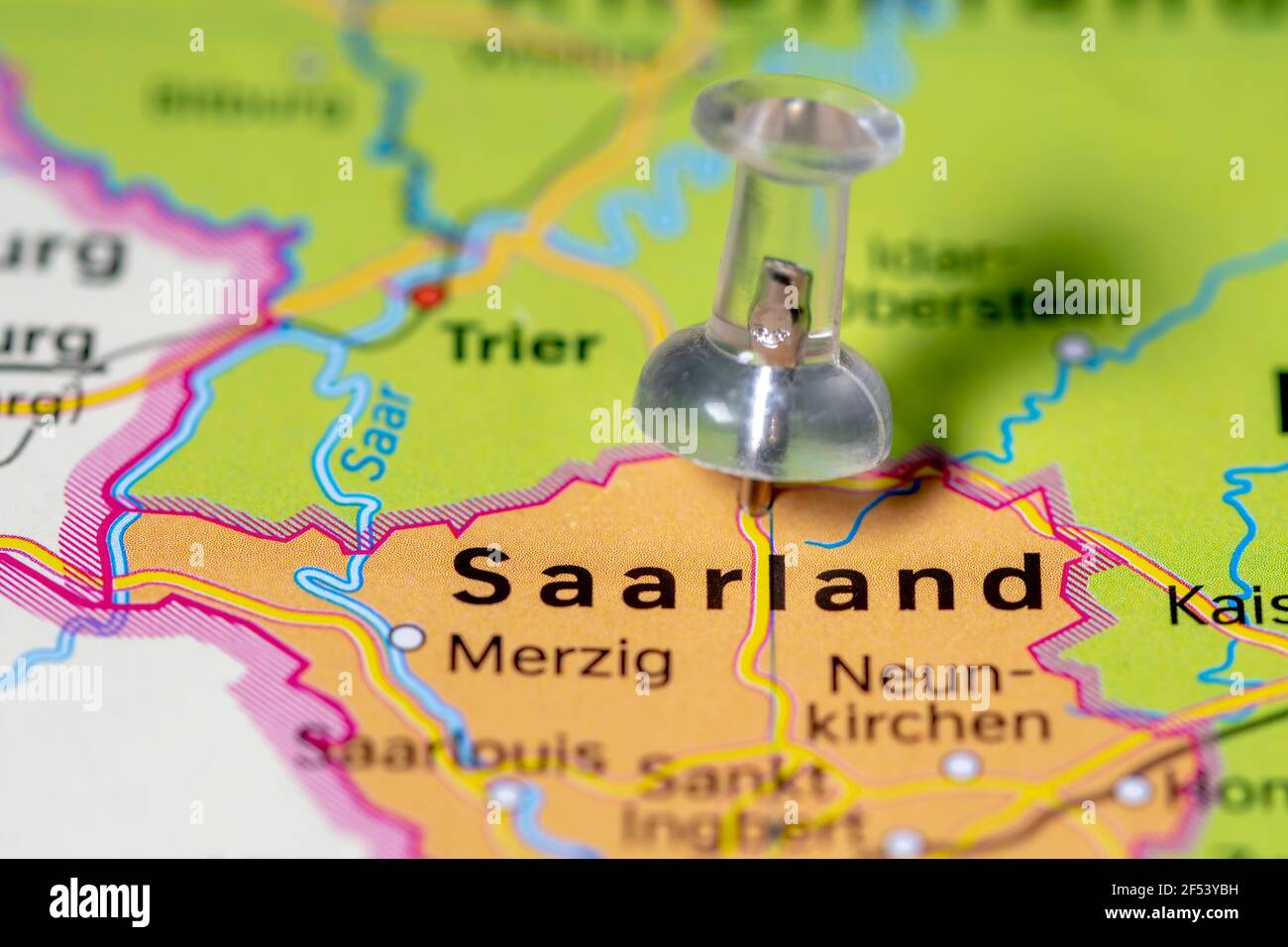 Map of saarland hi-res stock photography and images - Alamy