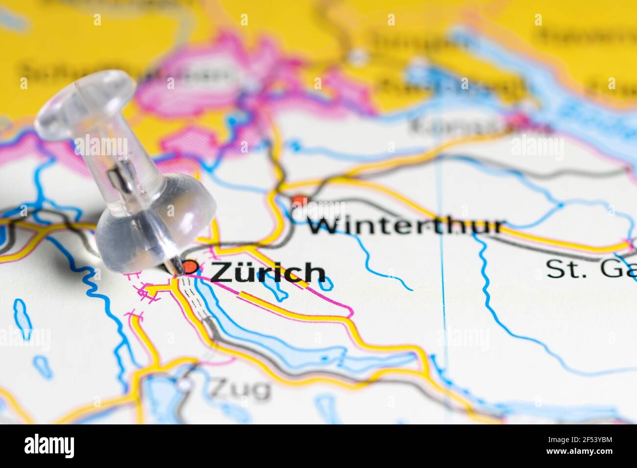 Zurich city map hi-res stock photography and images - Alamy