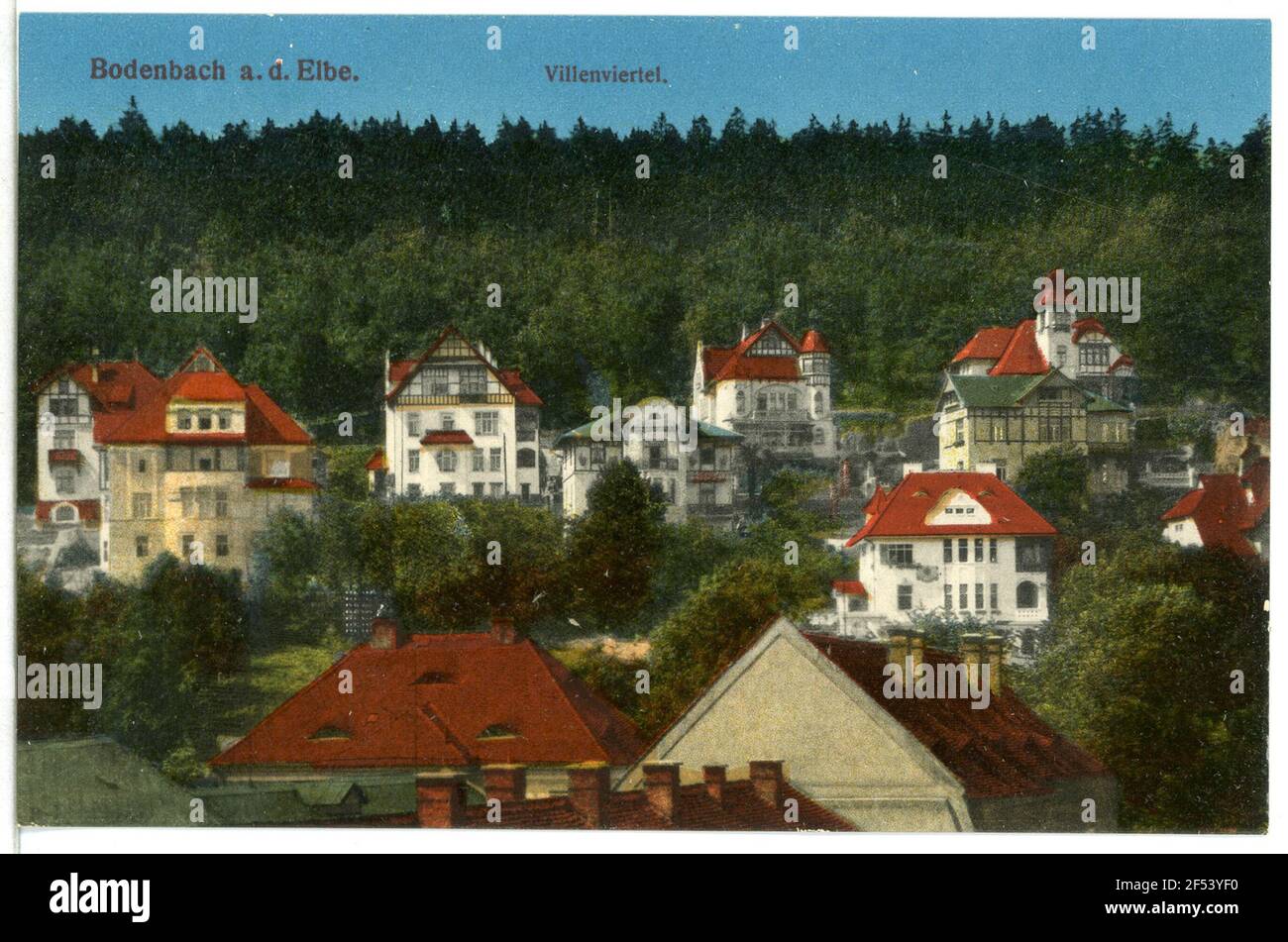 Villa district Bodenbach. Villenviertel Stock Photo - Alamy