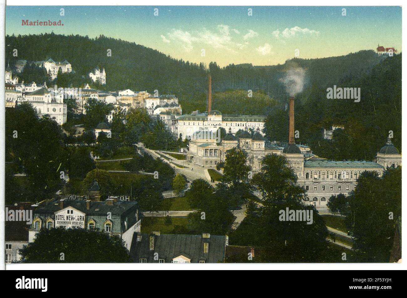 View of Marienbad Marienbad. View of Marienbad with Catholic Church ...