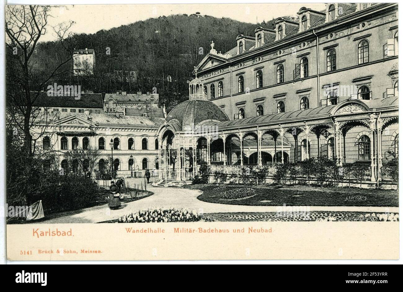 Wandelhalle, military bath house and new Carlsbad. Wandelhalle ...