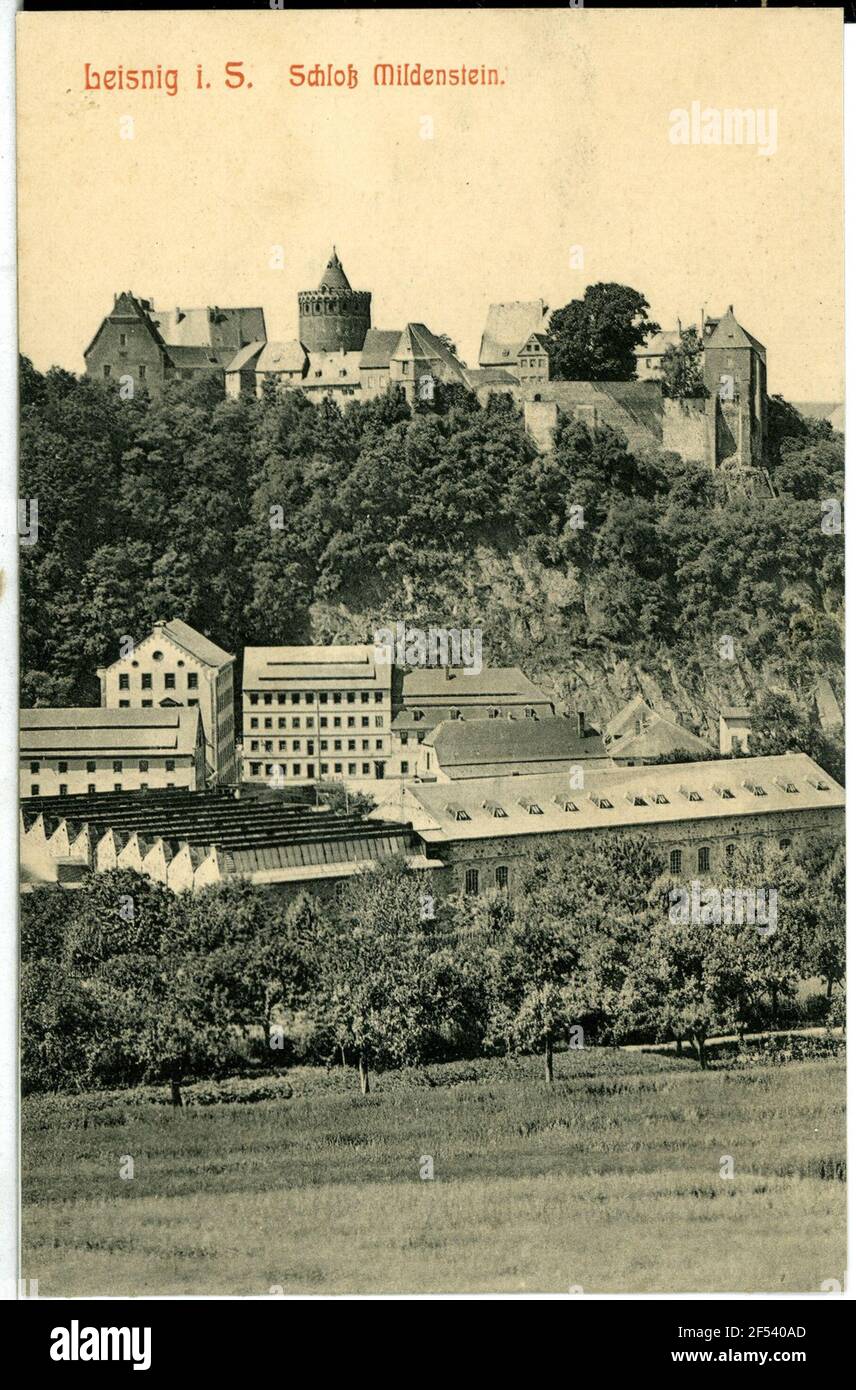 Closed Mildenstein Leisnig. Castle Mildenstein Stock Photo - Alamy