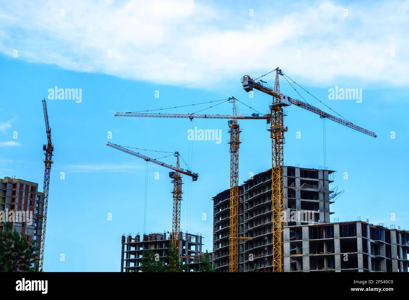 Four Tower Cranes High Resolution Stock Photography and Images - Alamy