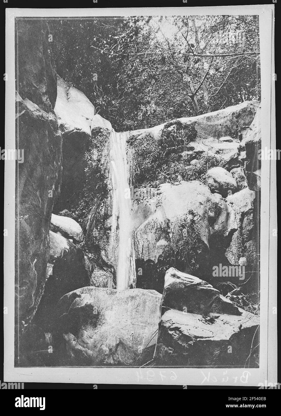 Santa Barbara. Waterfall in "San Ysidro" Canyon near Santa Barbara ...