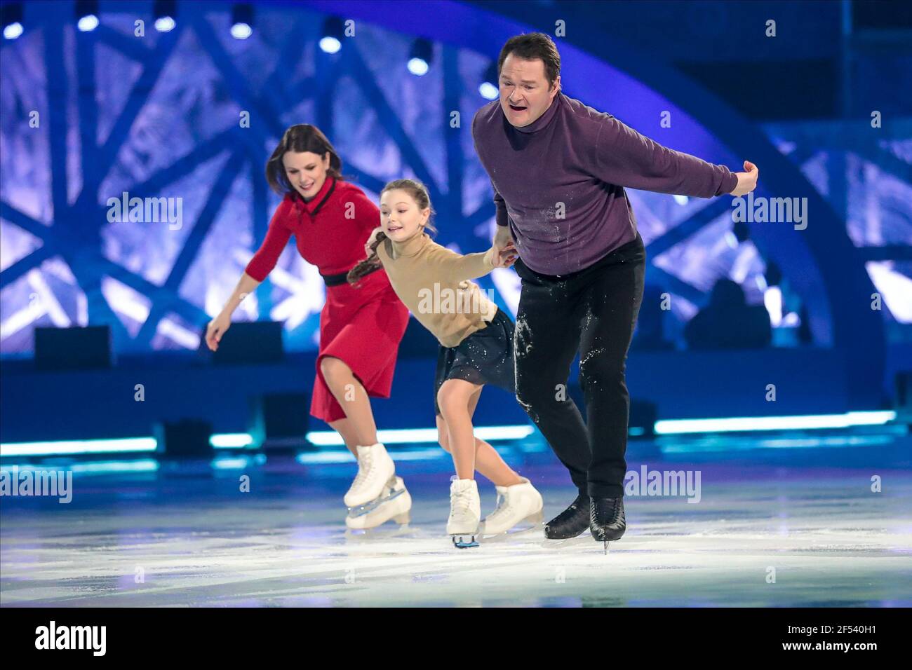 MOSCOW, RUSSIA - MARCH 7, 2021: Russian figure skaters perform in "Ice ...