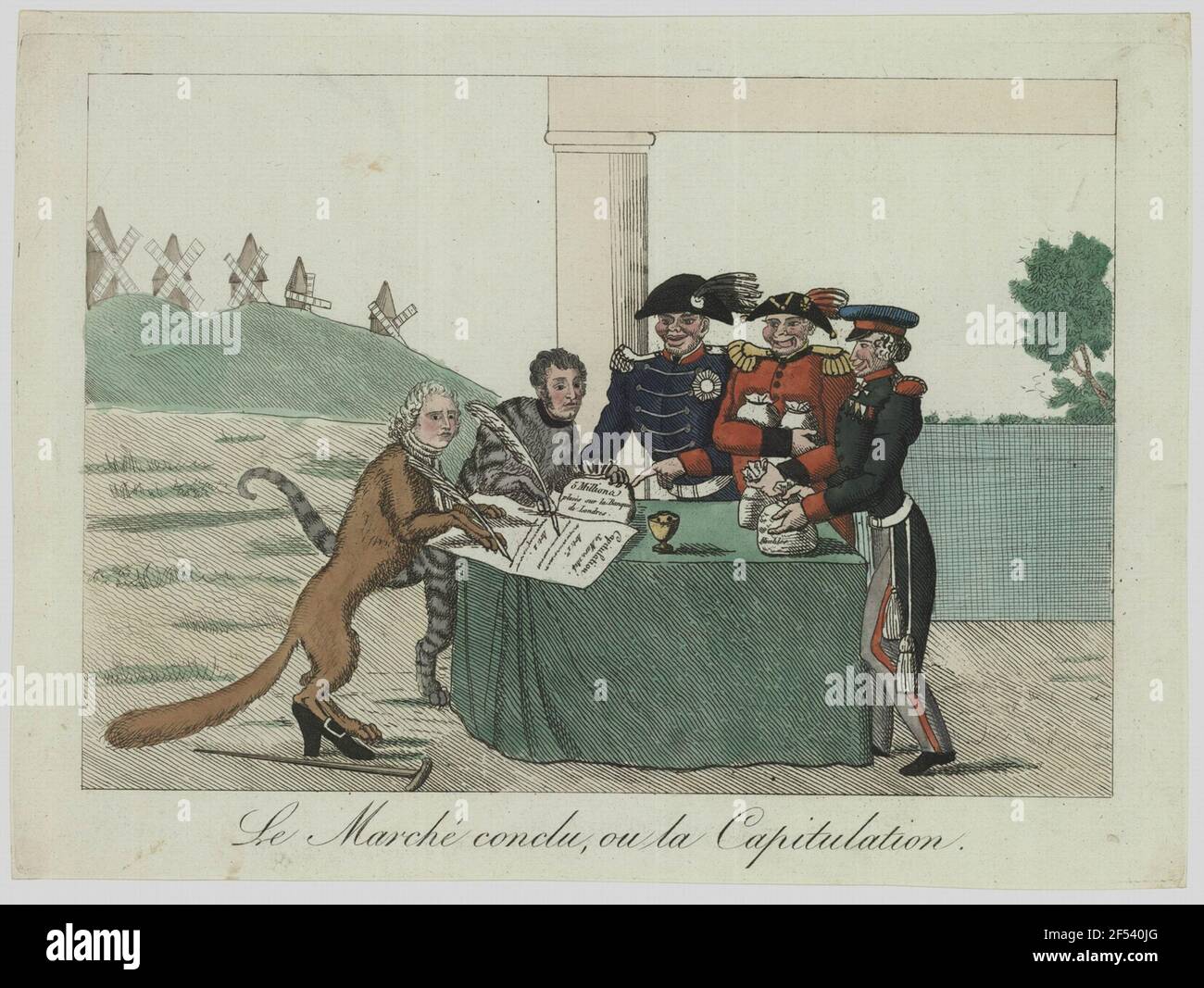 Signing the capitulation of Paris Stock Photo - Alamy