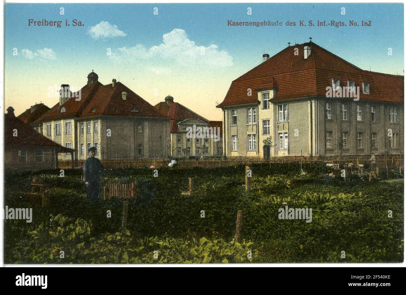 Kaserne Building of Infantry Regiment No. 182 Freiberg. Kas.-Geb. d ...