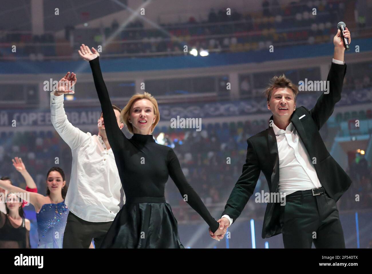 MOSCOW, RUSSIA - MARCH 7, 2021: Russian figure skaters perform in "Ice ...