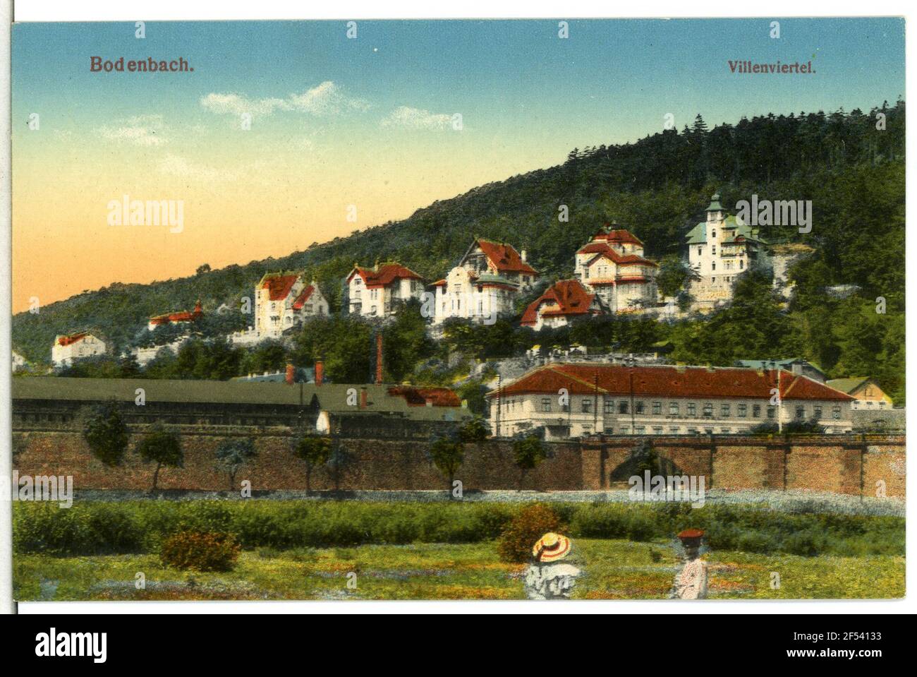 Villa district Bodenbach. Villenviertel Stock Photo - Alamy