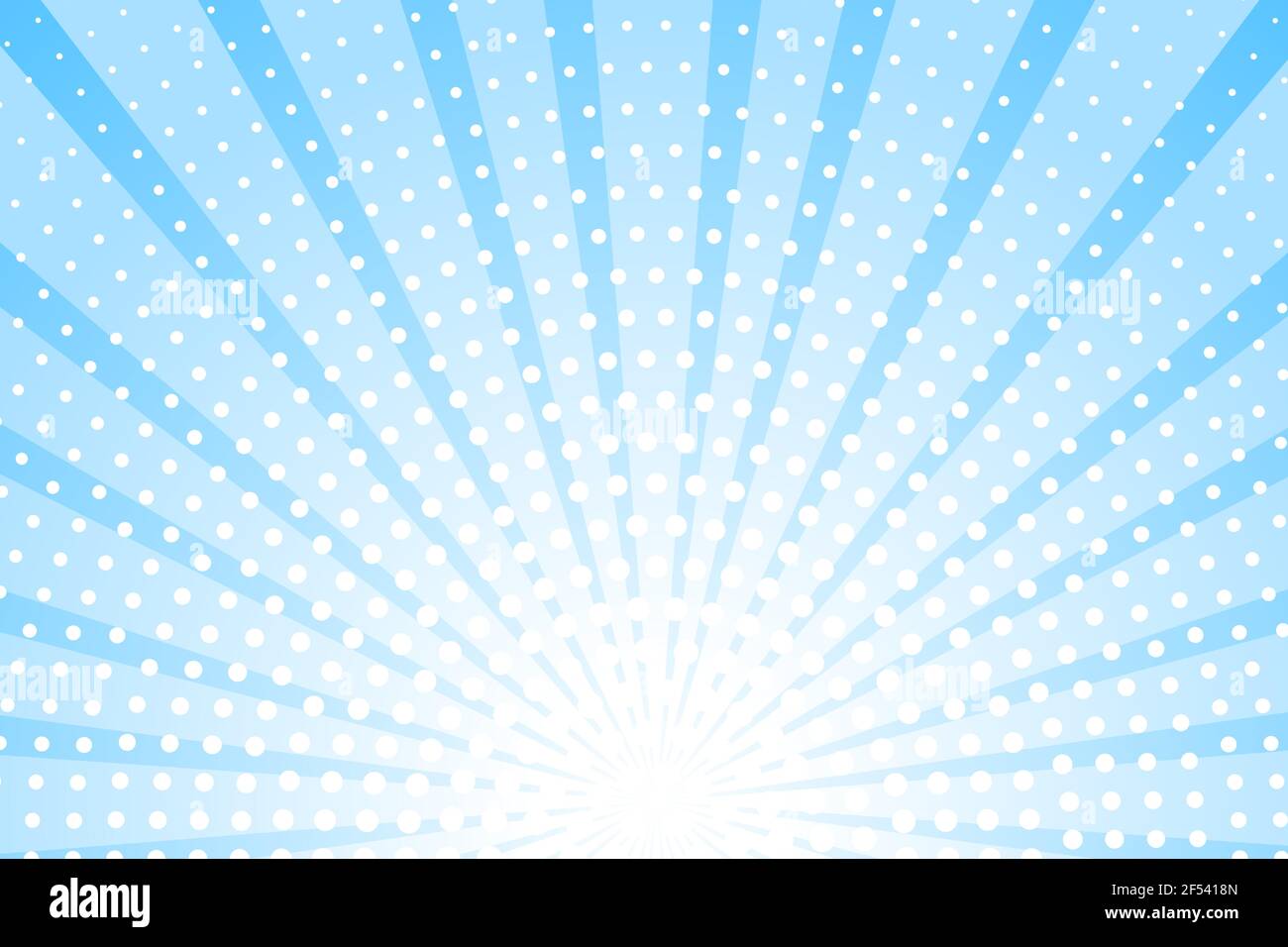 Abstract blue background with sun ray. Summer vector illustration for ...