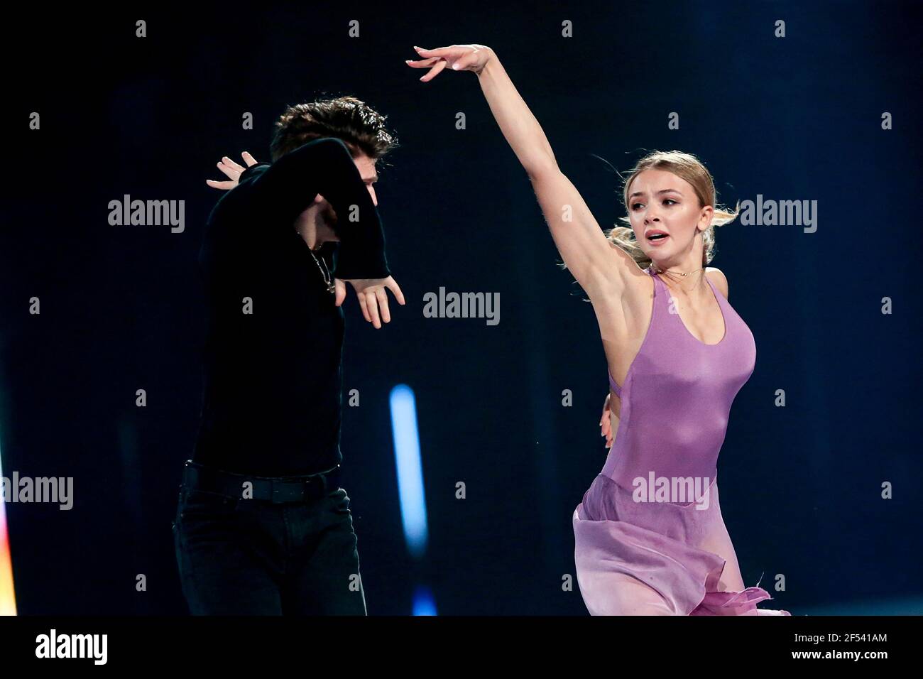 MOSCOW, RUSSIA - MARCH 7, 2021: Russian figure skaters perform in "Ice ...