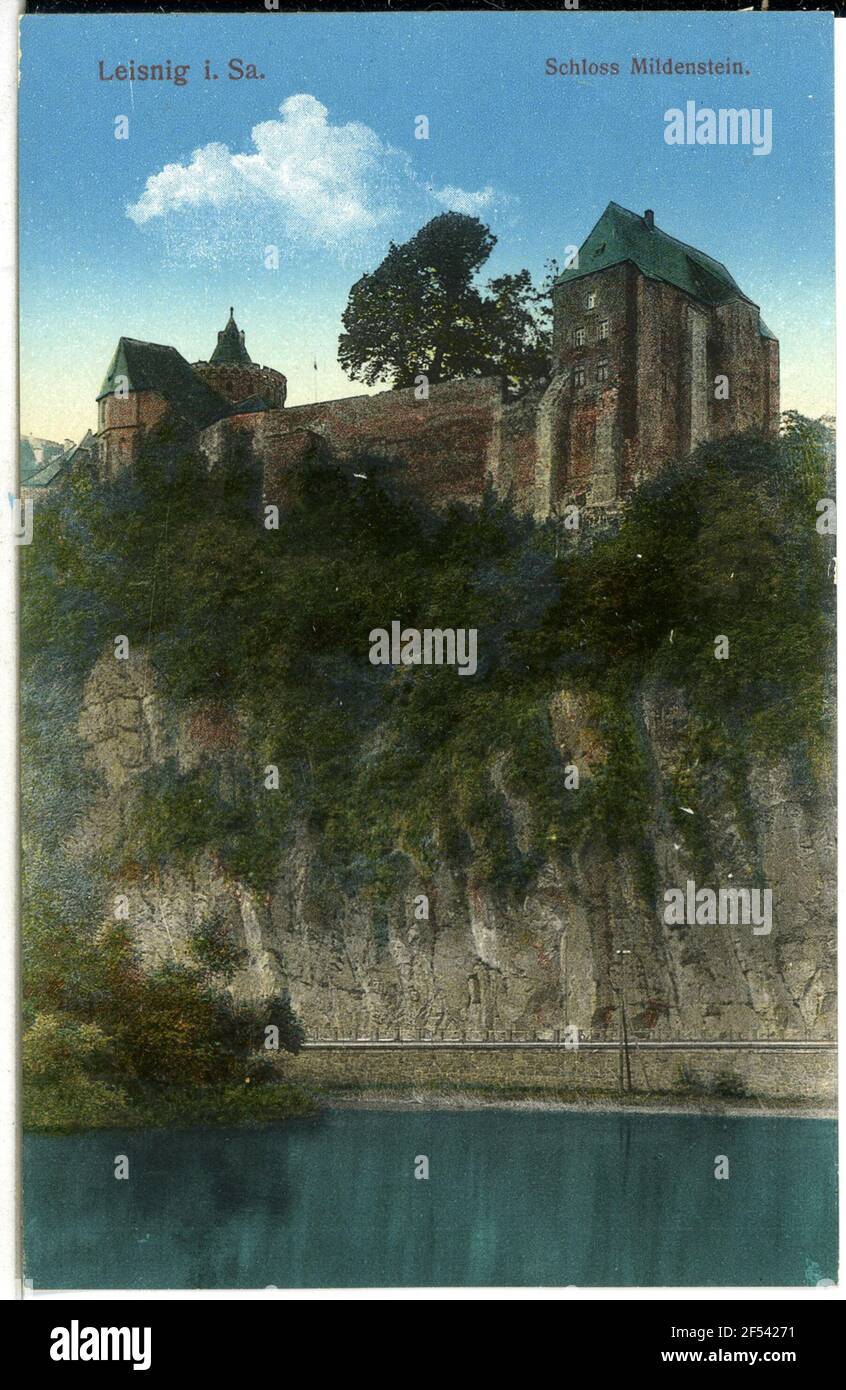 Closed Mildenstein Leisnig. Castle Mildenstein Stock Photo - Alamy