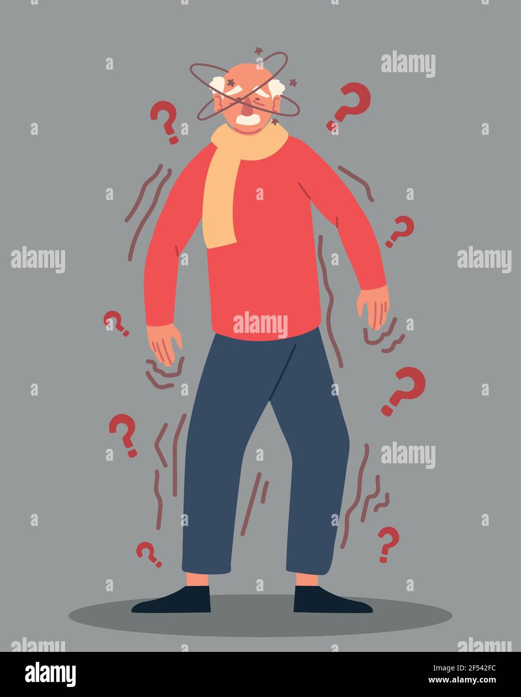 elderly man confused Stock Vector Image & Art - Alamy