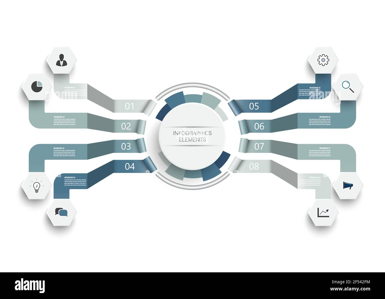 8 part circle infographic hi-res stock photography and images - Alamy