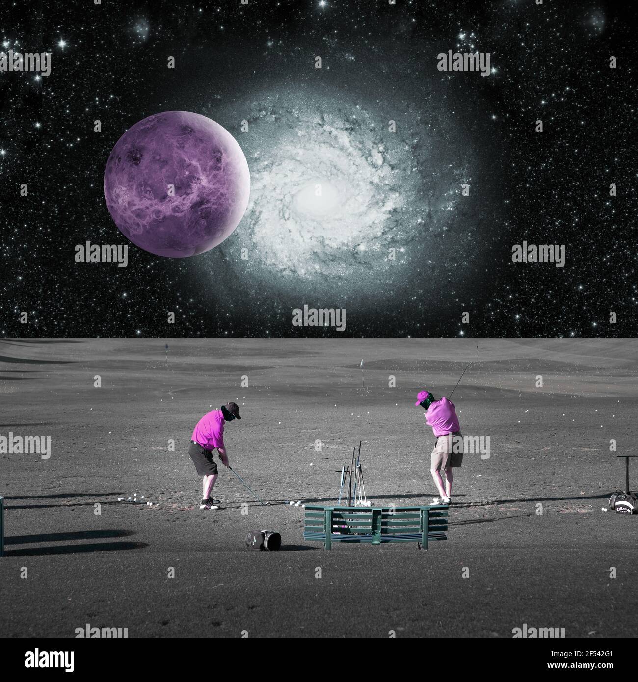 Modern design. Contemporary art collage. Concept of cosmos, outer space ...