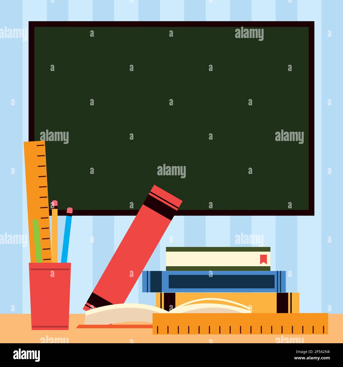 school chalkboard books Stock Vector Image & Art - Alamy