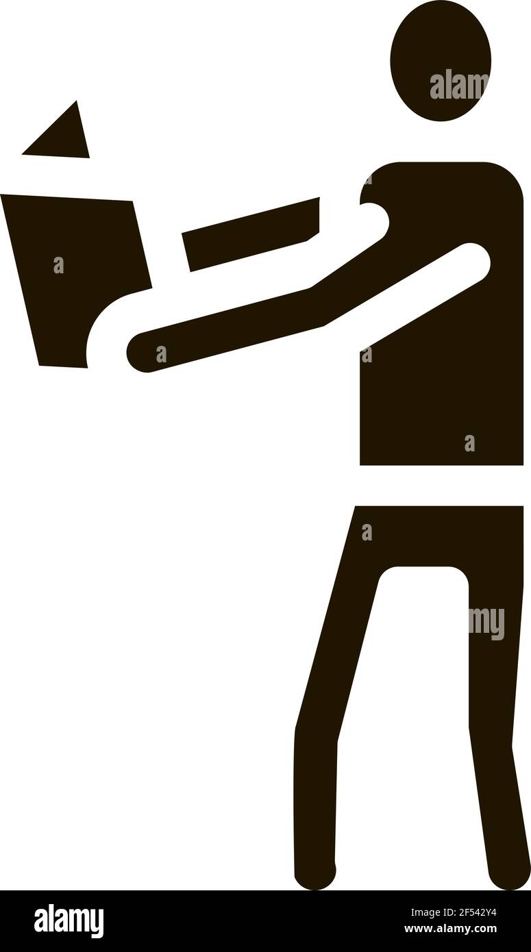 man reading book icon Vector Glyph Illustration Stock Vector Image ...