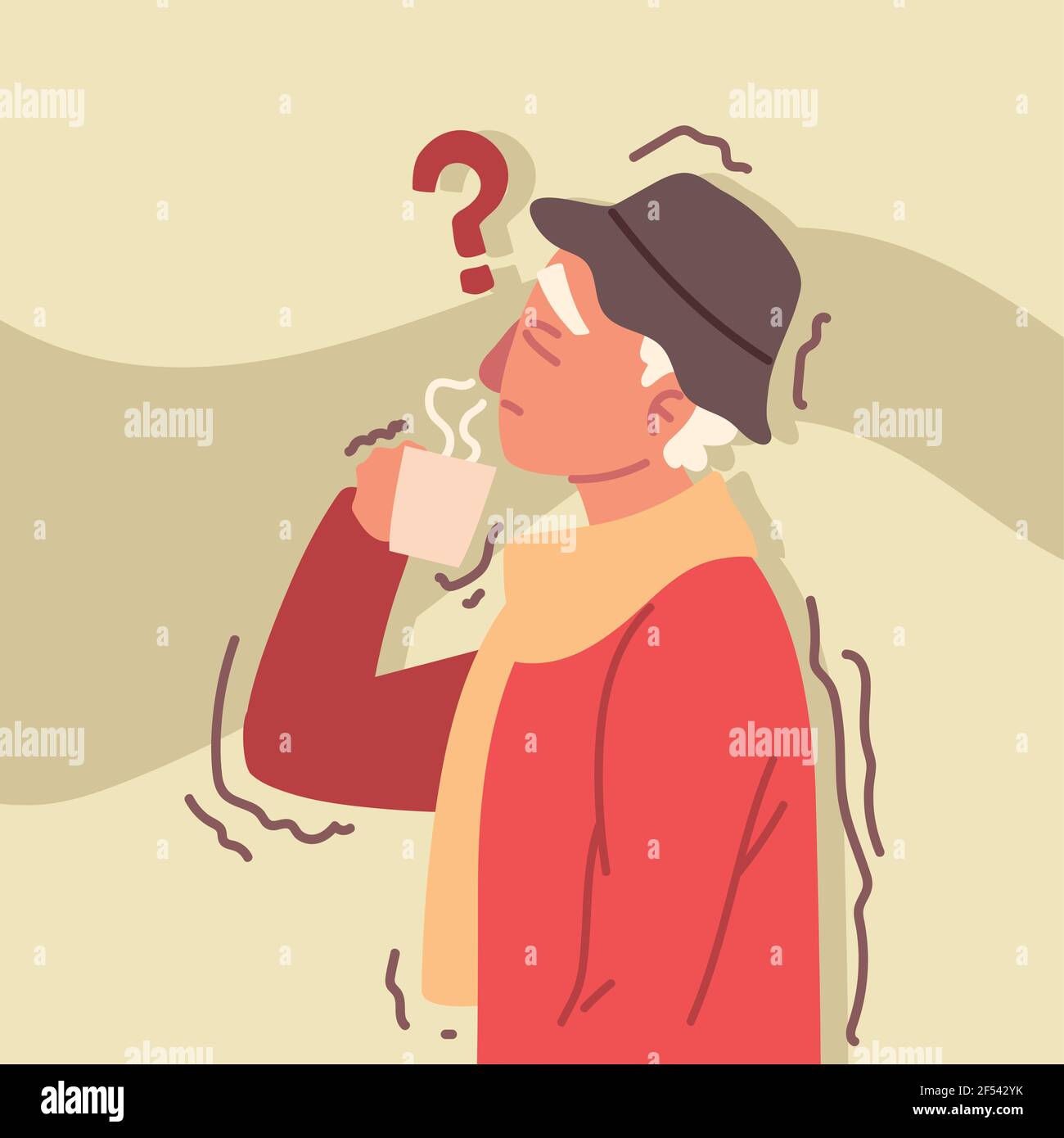 sick old man Stock Vector Image & Art - Alamy