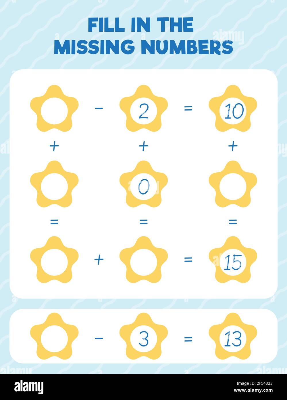 Fill in the missing numbers. Printable maths worksheet practice page ...
