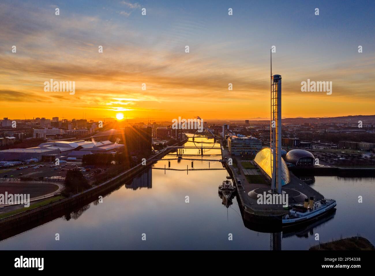 Glasgow aerial clyde arc bridge hi-res stock photography and images - Alamy
