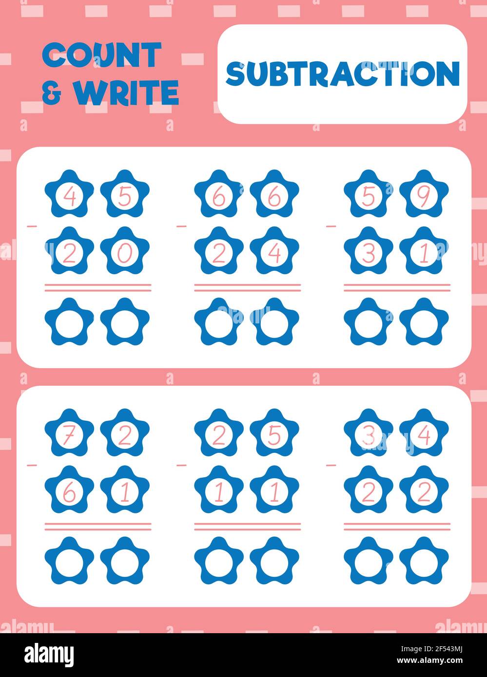 Double Digit Subtraction Clipart