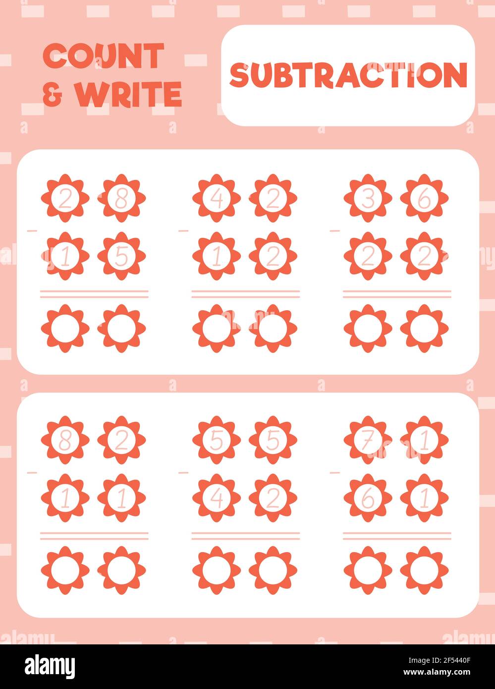 Double Digit Subtraction Clipart