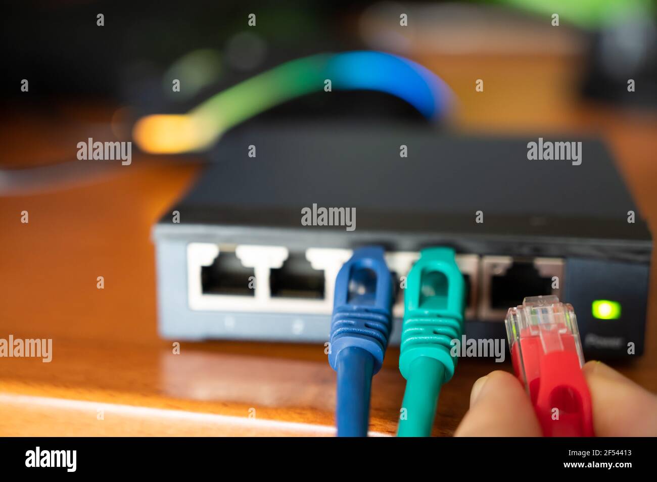 Router Blue High Resolution Stock Photography and Images - Alamy