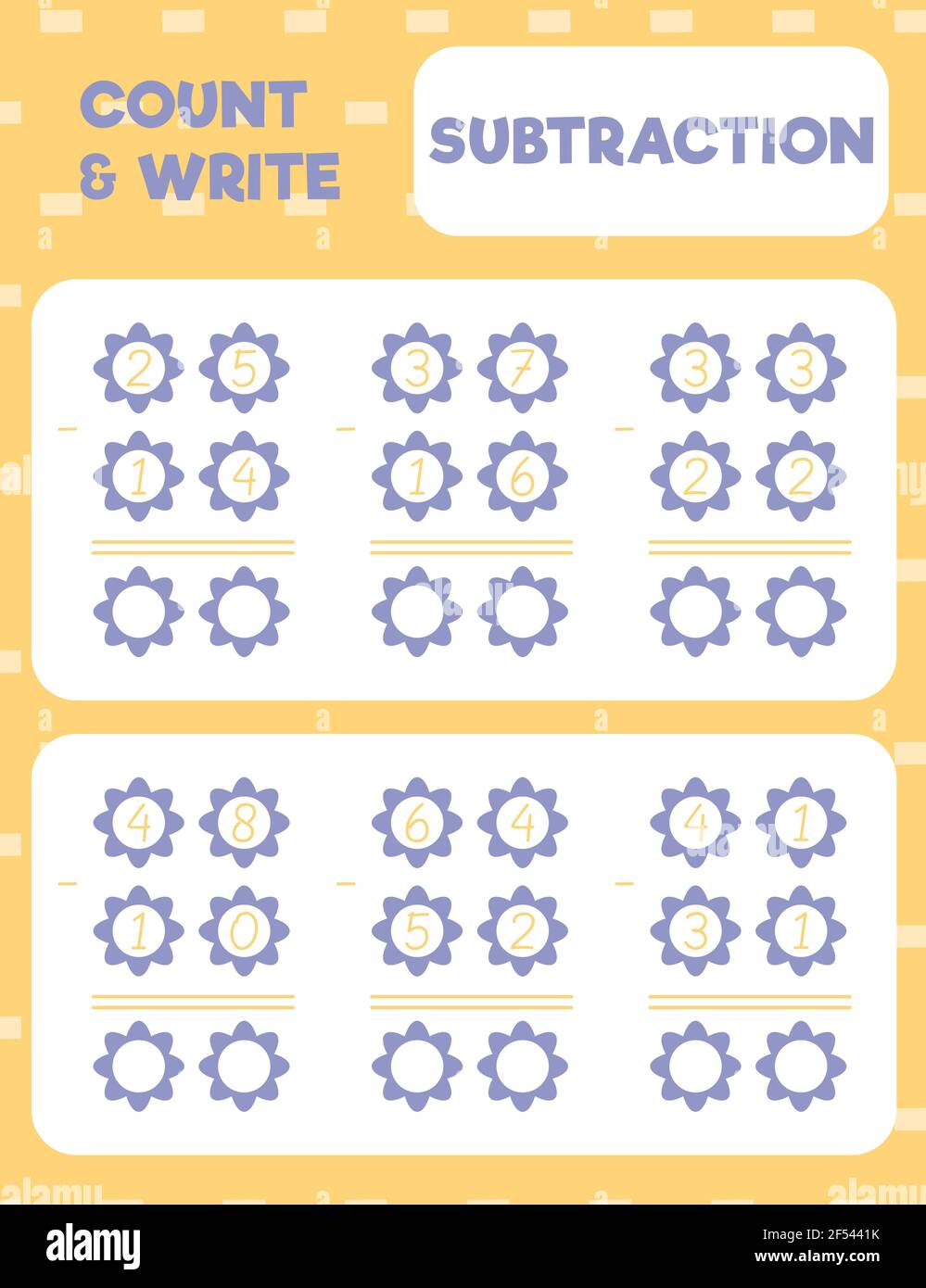 Double Digit Subtraction Clipart