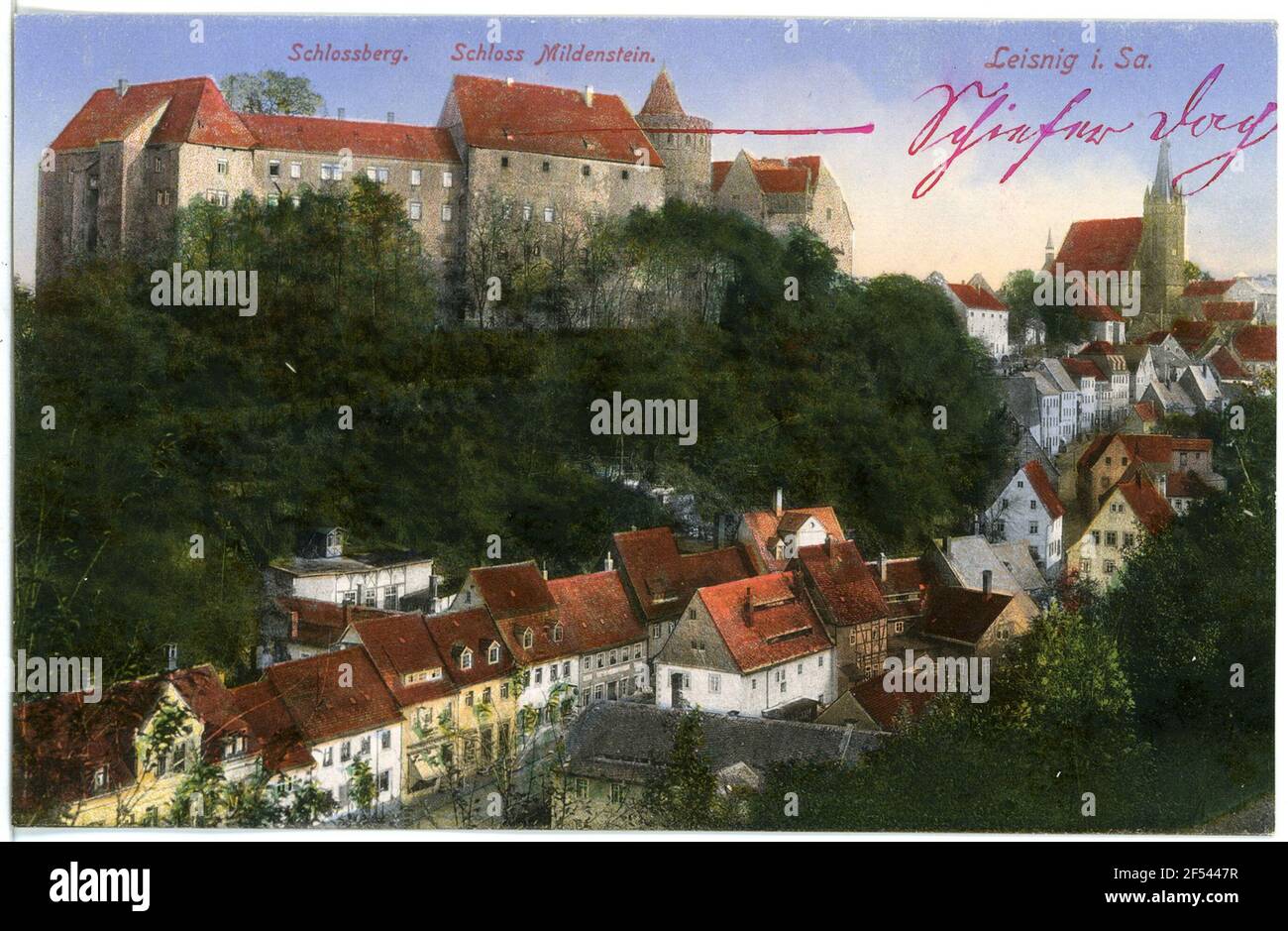 Closed Mildenstein Leisnig. Castle Mildenstein Stock Photo - Alamy