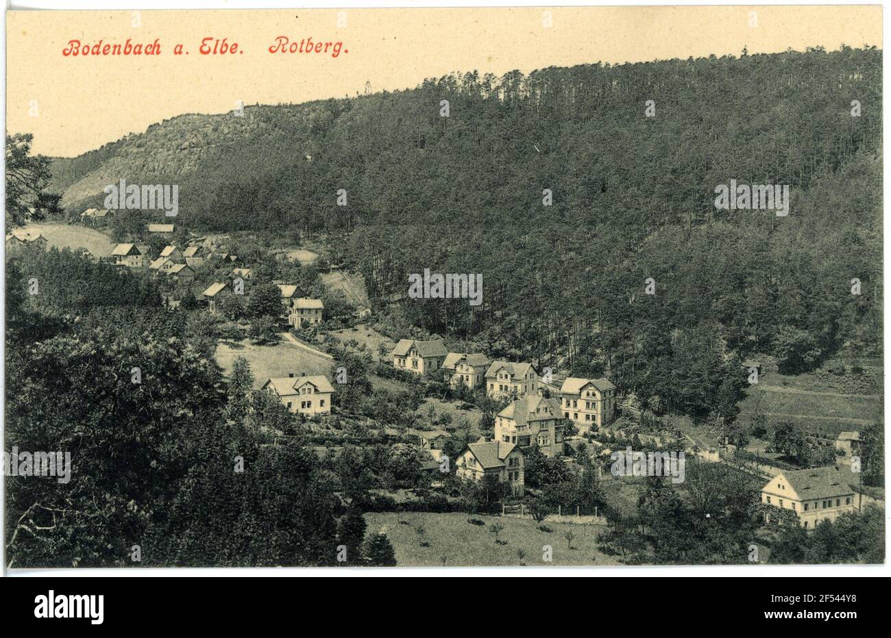 Rotberg Bodenbach. Villen am Rotberg Stock Photo - Alamy